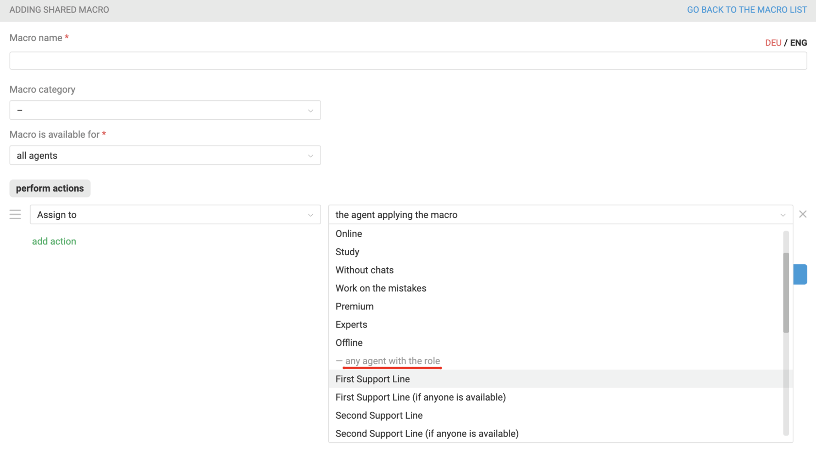 Agent roles in service settings